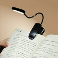 USB Rechargeable Book Light Mini LED Reading Light with Flexible Clip Portable Lamp - Walmart.com