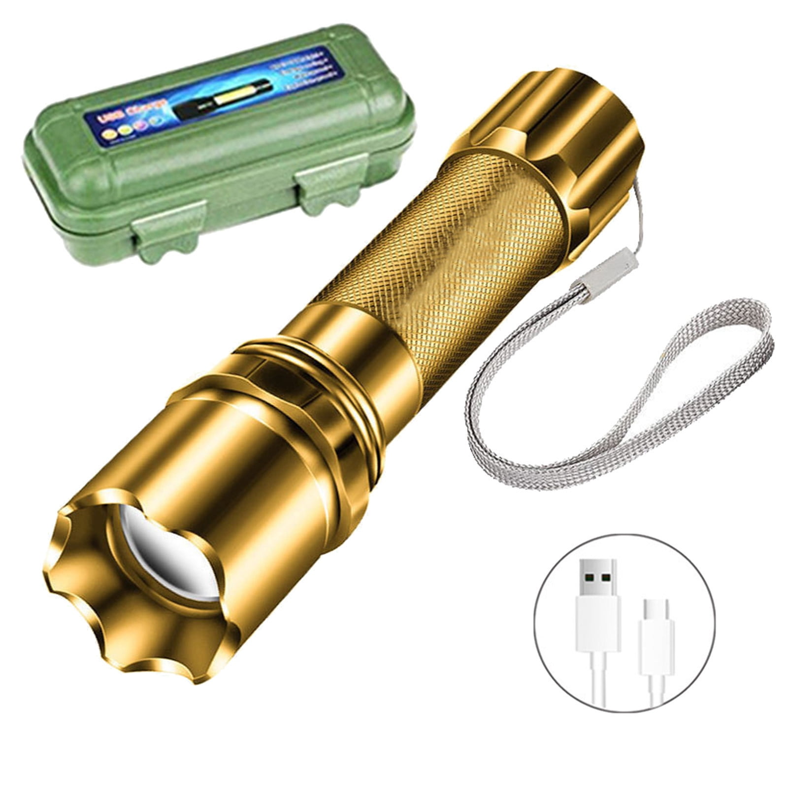 LED Rechargeable Flashlight High Power Long Range Camping Outdoor ...