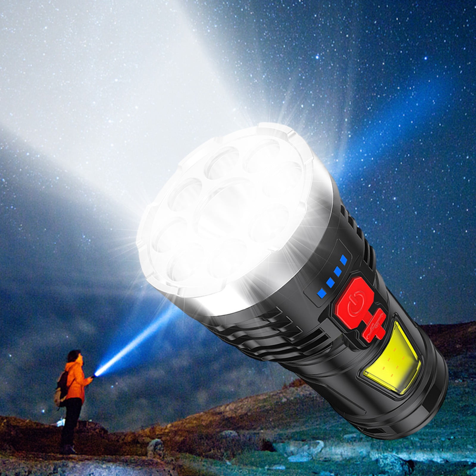 LED Rechargeable Flashlight | Portable Waterproof Flashlight 10W Long ...