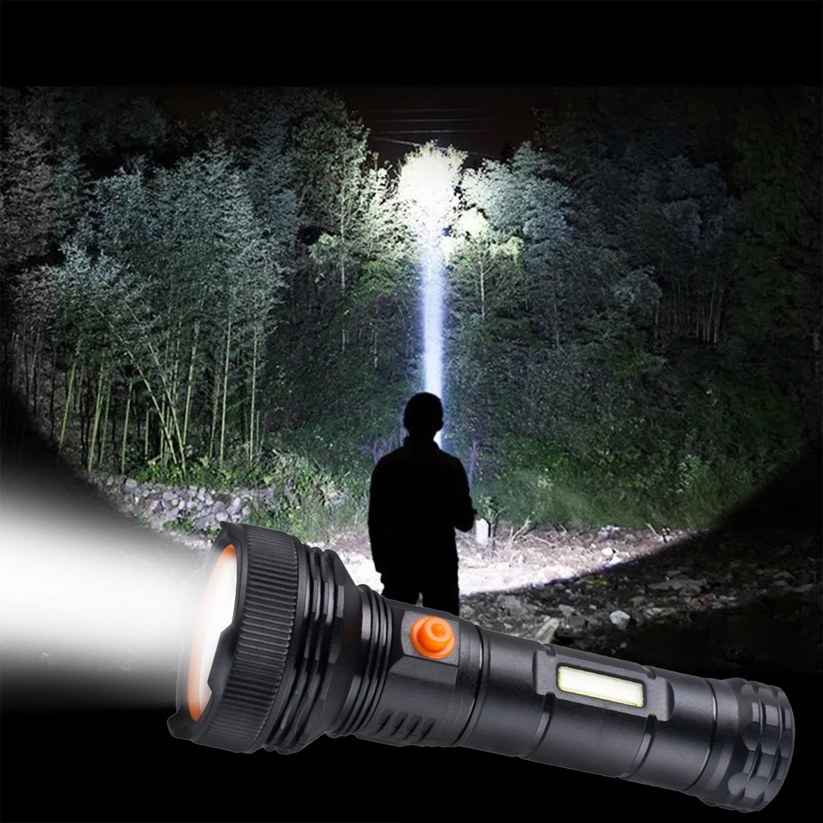 LED Rechargeable Flashlight Powerful Long Range | Portable ...