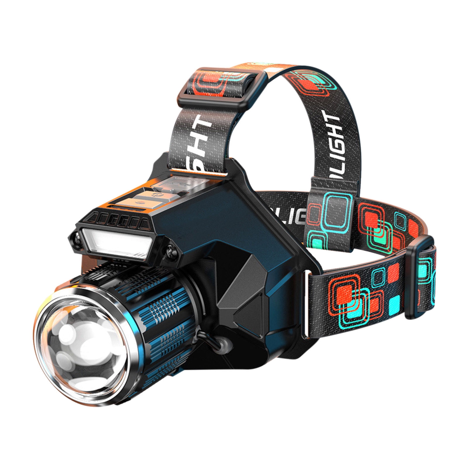 LED Rechargeable Headlamp, 150000LM Head Lamp Super Bright with 9 Modes ...