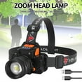 LED Rechargeable Headlamp, 150000LM Super Bright 3 Modes Headlights ...