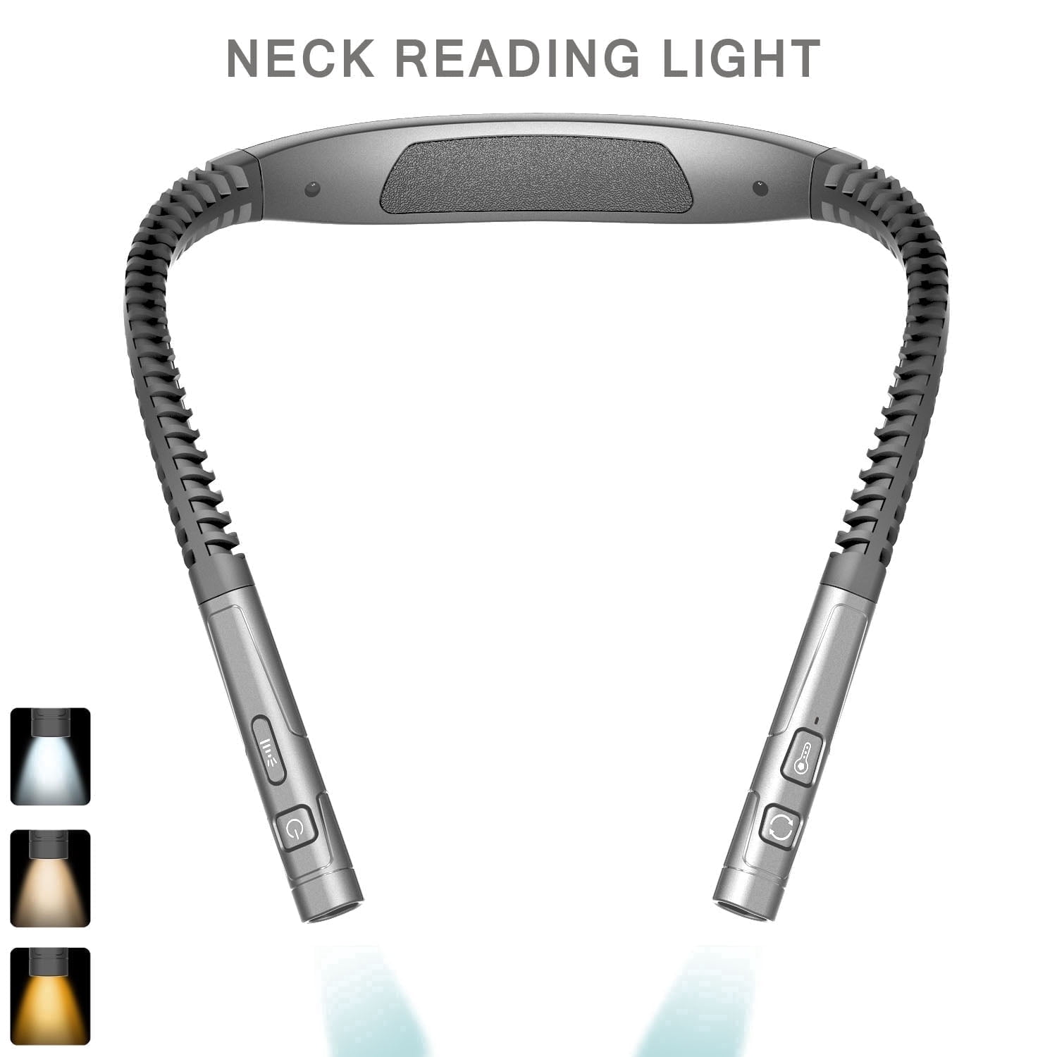 ECYCKYRA Neck Book Lights, Read Light, 3 Colors Switching, Dimmable ...