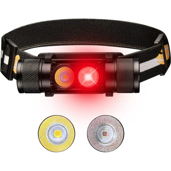 MY LED Rechargeable Red Headlamp, H25LR / D25LR Powerful Lightweight ...
