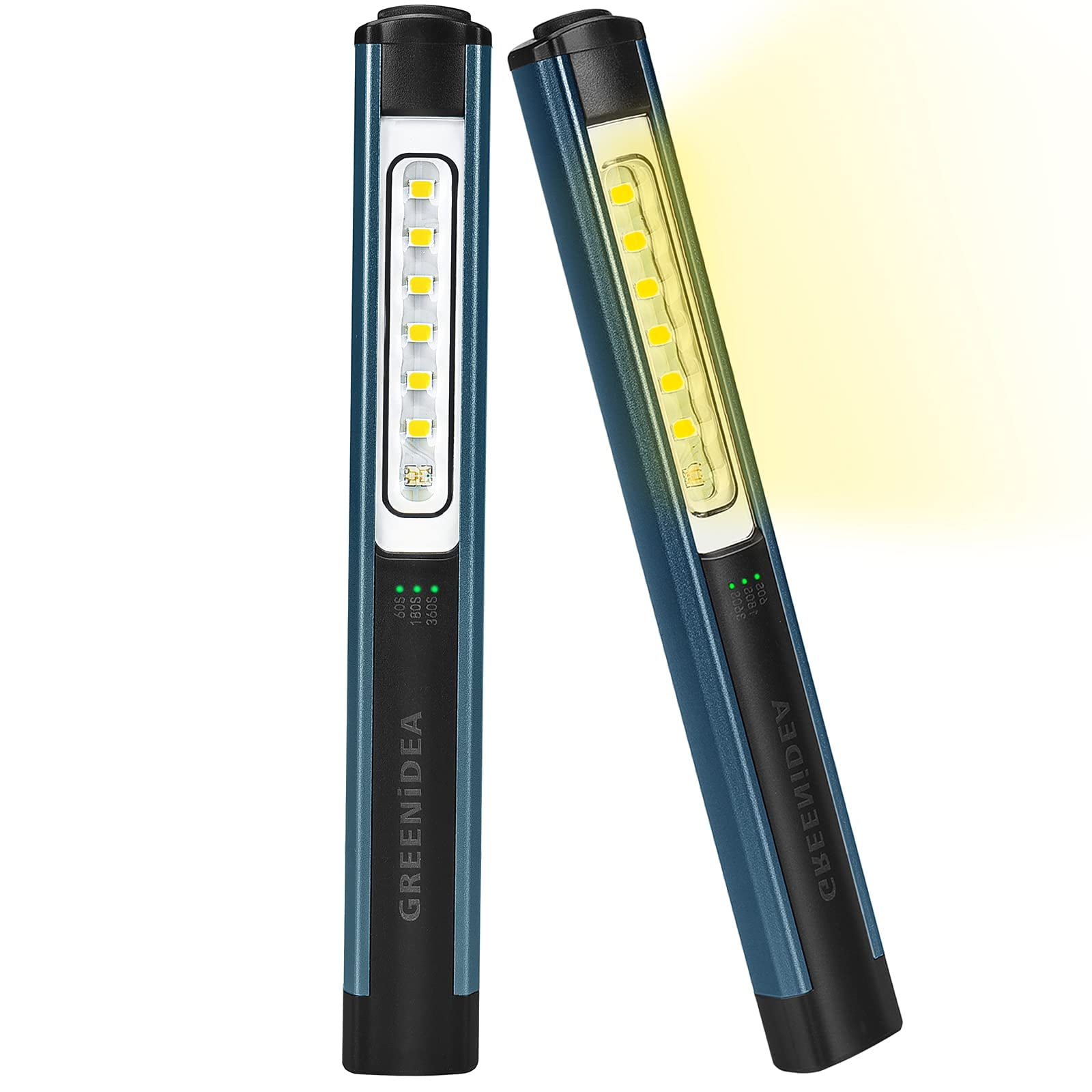 LED Rechargeable Work Light - Purple Flashlight with Magnetic Base ...