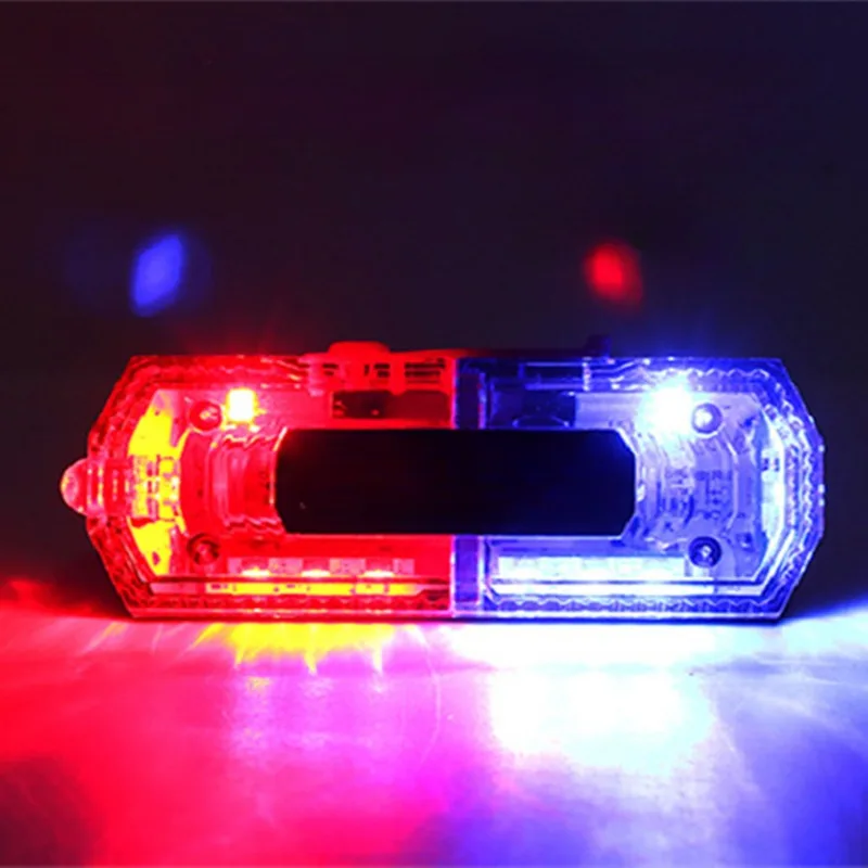 LED Red Blue Shoulder Police Light Multifunction Logo Label ...