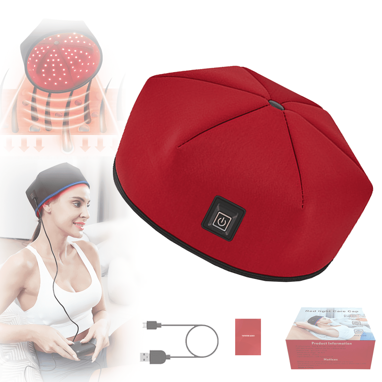 LED Red Light Therapy Hat,Irradiation Aesthetic Device Professional ...