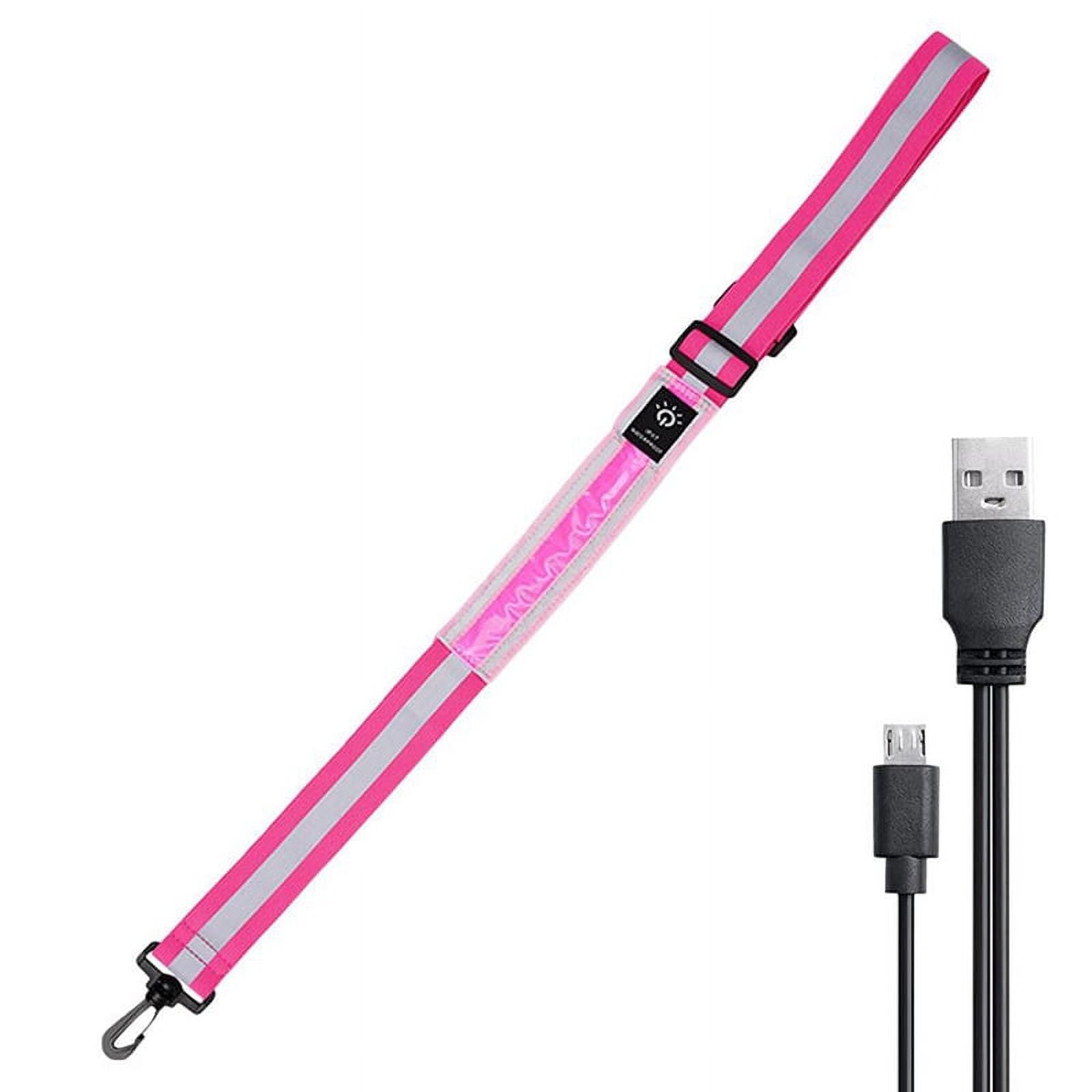 LED Reflective Belt Walking Gear, Light for Walkers Night,Pink ...