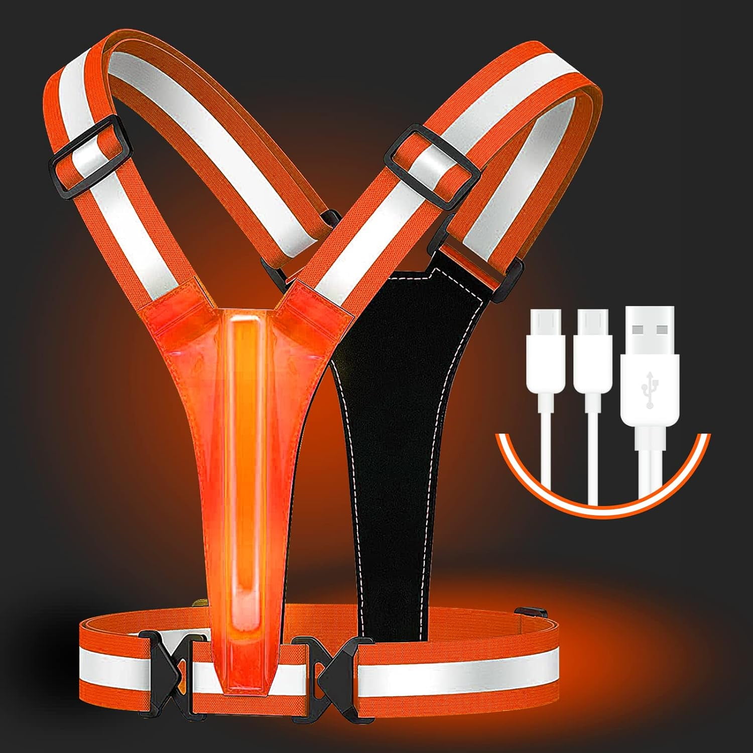 LED Reflective Running Vest Gear, LED Reflective Vest Running Gear, 5 ...