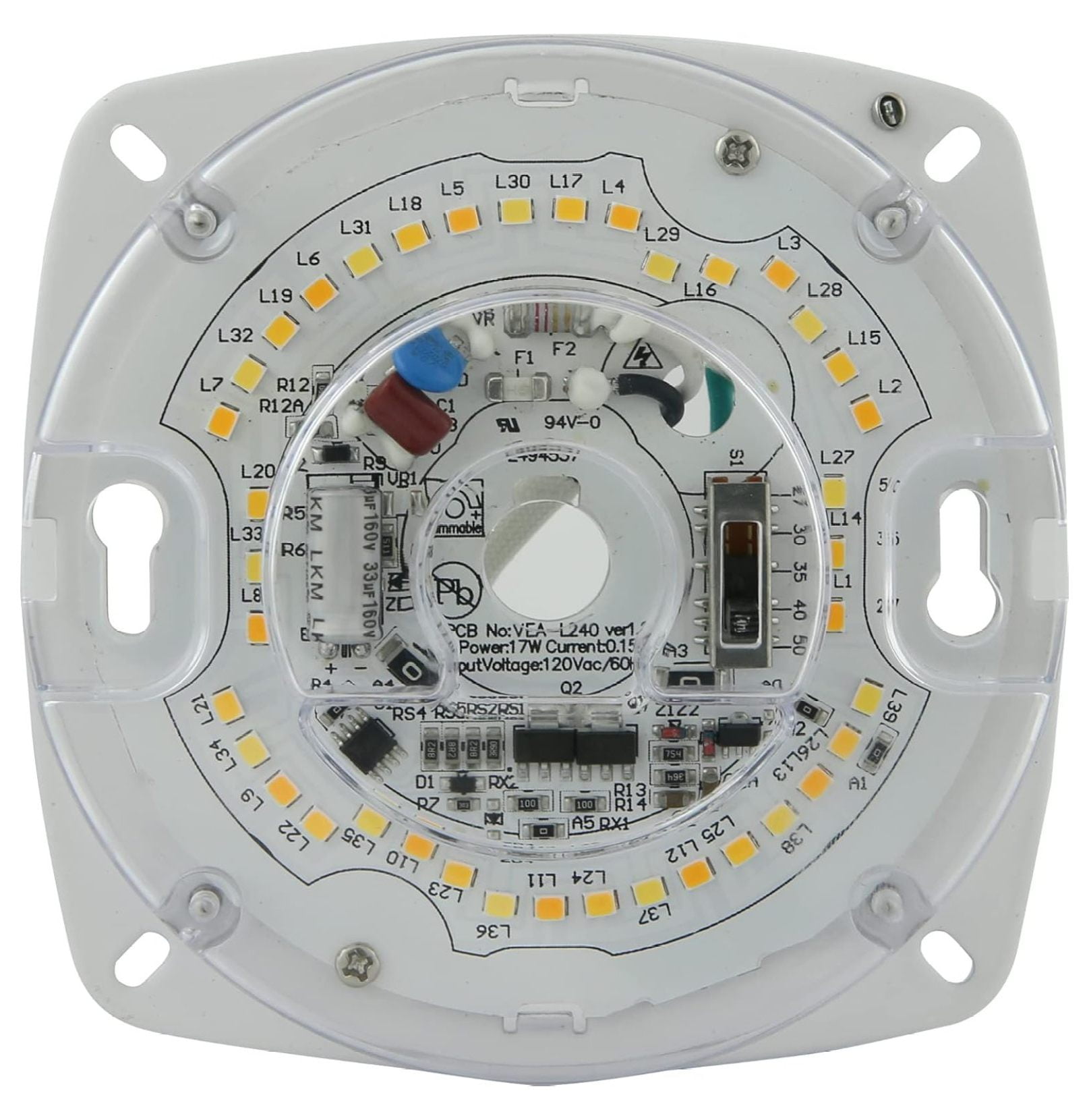 LED Retrofit Light Engine, 4-Inch, 4000K Cool White, 17 Watt, Dimmable ...