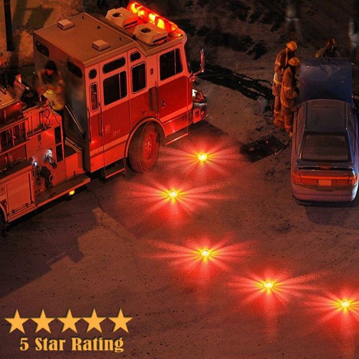 LED Road Flares With Carry Bag Storage Tote Emergency Disc Roadside ...