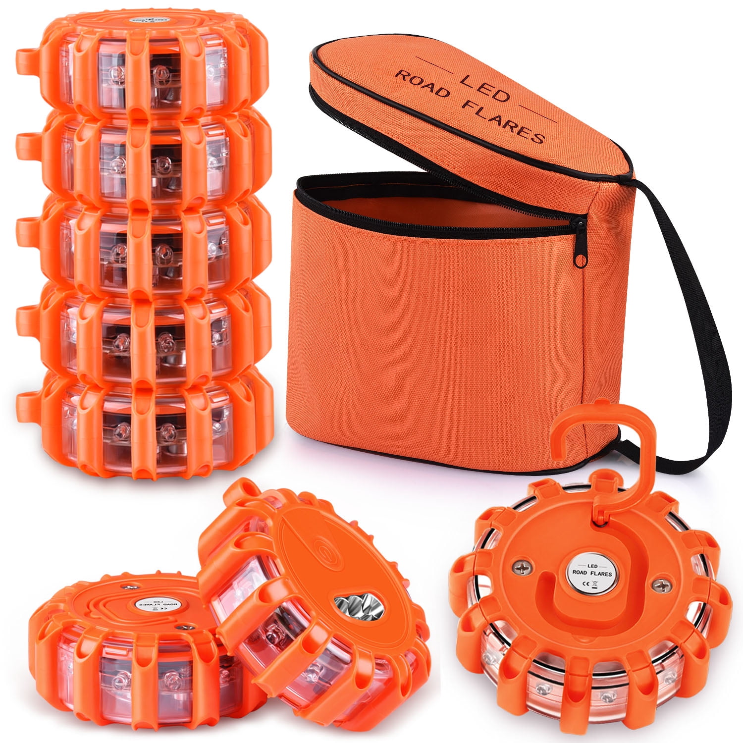 LED Road Safety Flashing Warning Light for Vehicles Boats with Magnetic ...