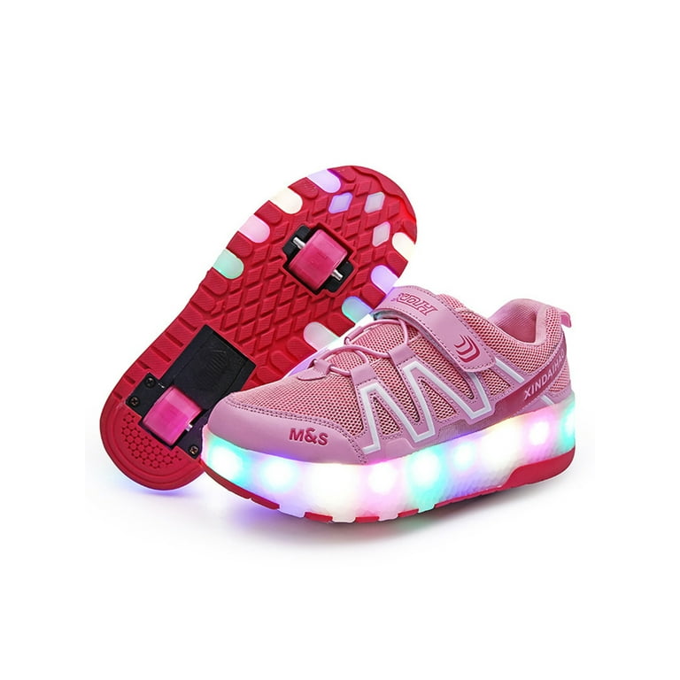 Skate Shoes Magic Led Shoes LED Roller Sneakers for Kids with Removable ...