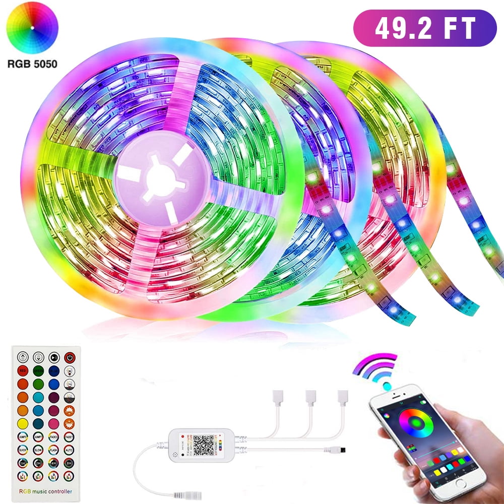 LED Room Lights Music Sync Color Changing Light Strip with Remote ...