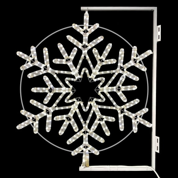 LED Rope Light Snowflake Christmas Decoration - Lighted Sign - Pole ...
