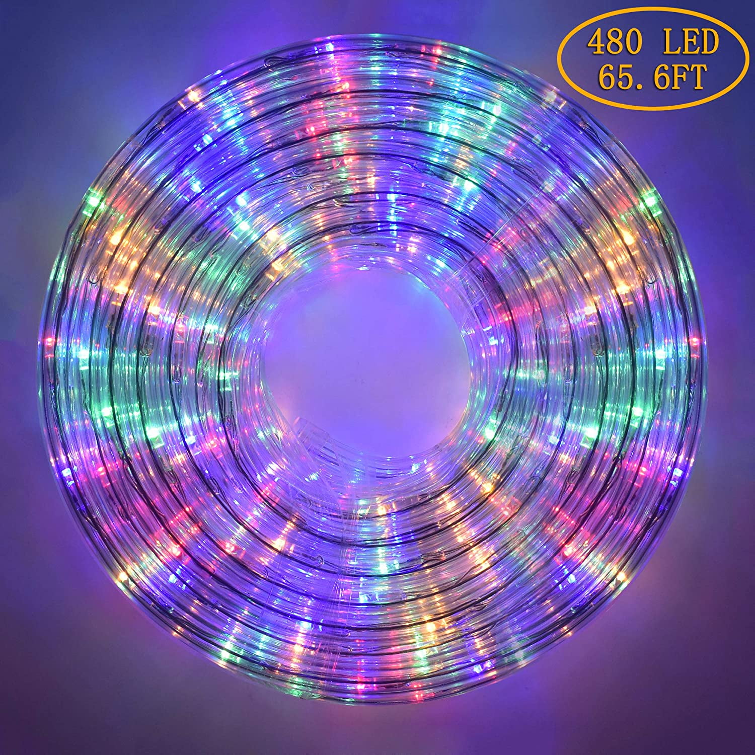 LED Rope Lights, 66ft 480 LED 8 Modes Control Flexible Low Voltage Rope ...