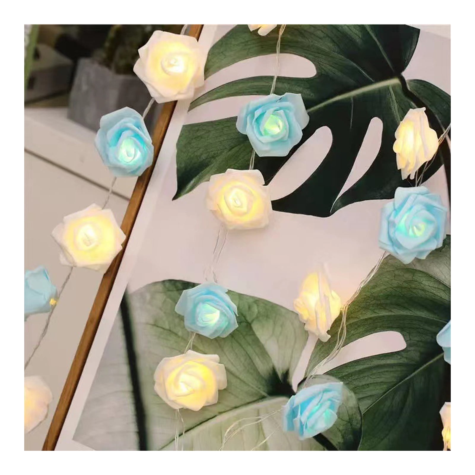 LED Rose Flower String Light Realistic Looking - Battery-Powered ...