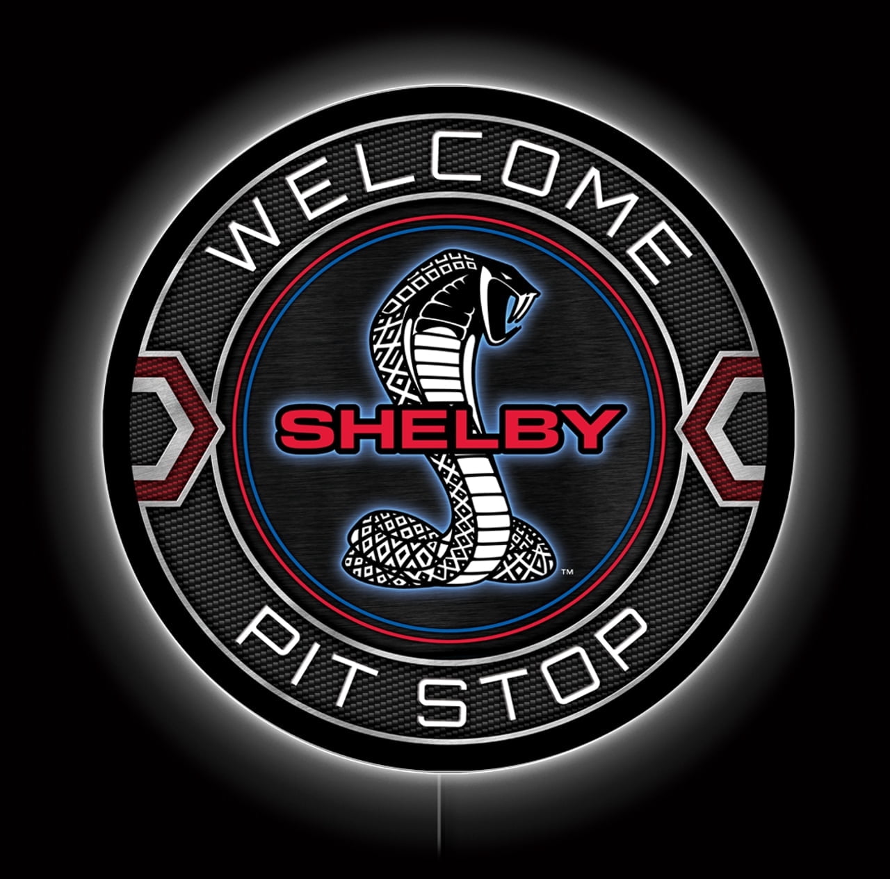 Desperate Enterprises LED Shelby Pit Stop Neon Sign 23 Inch Round ...
