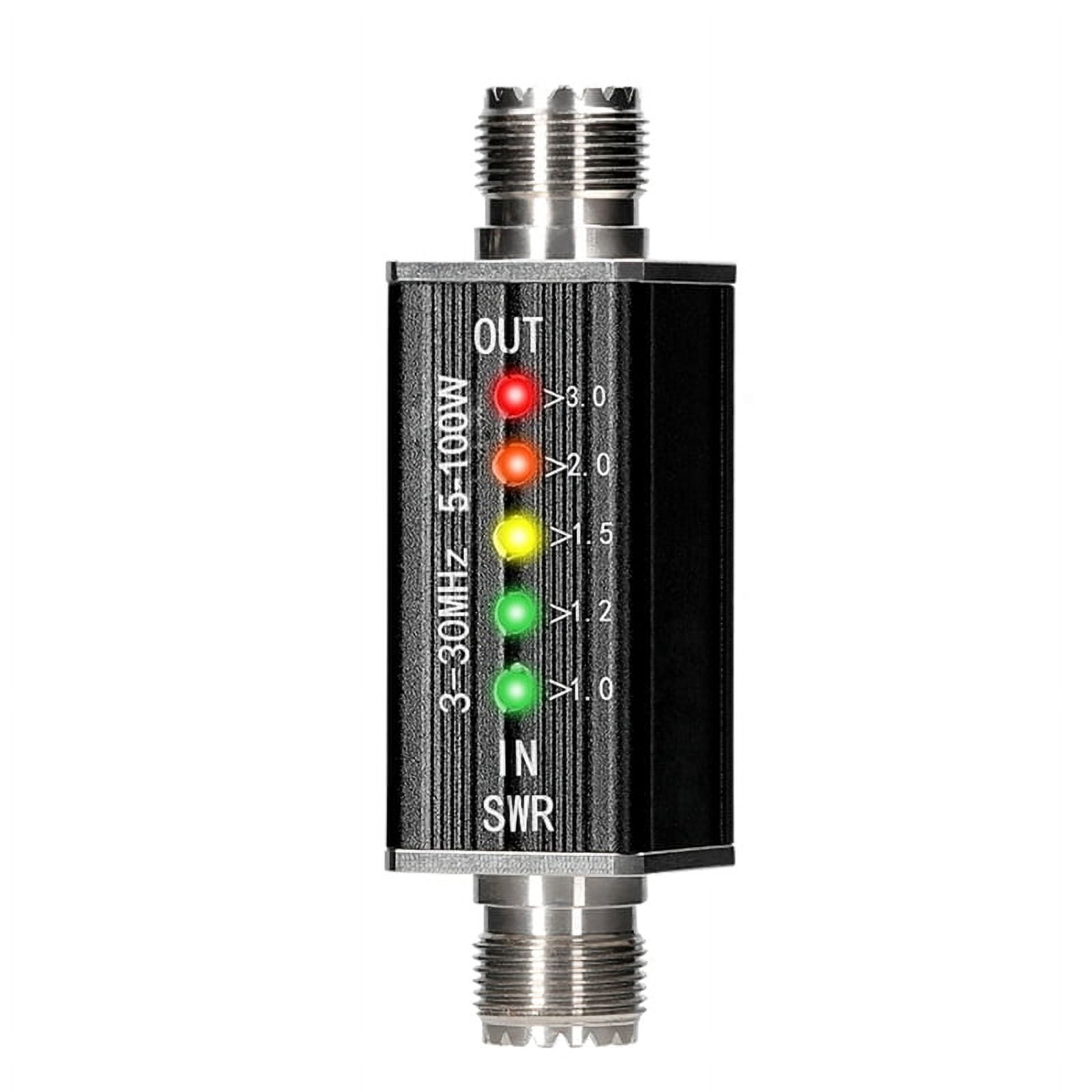 LED SWR Meter 3-30MHz Frequency Shortwave Standing Waves Indicator with ...