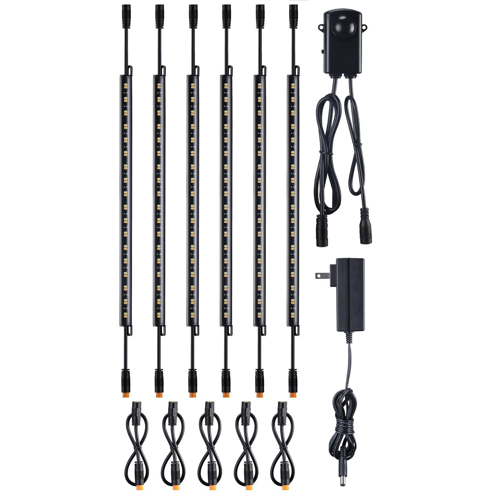 LED Safe Lighting Kit, (6) 12 Inch Linkable Light Bars + Motion Sensor ...