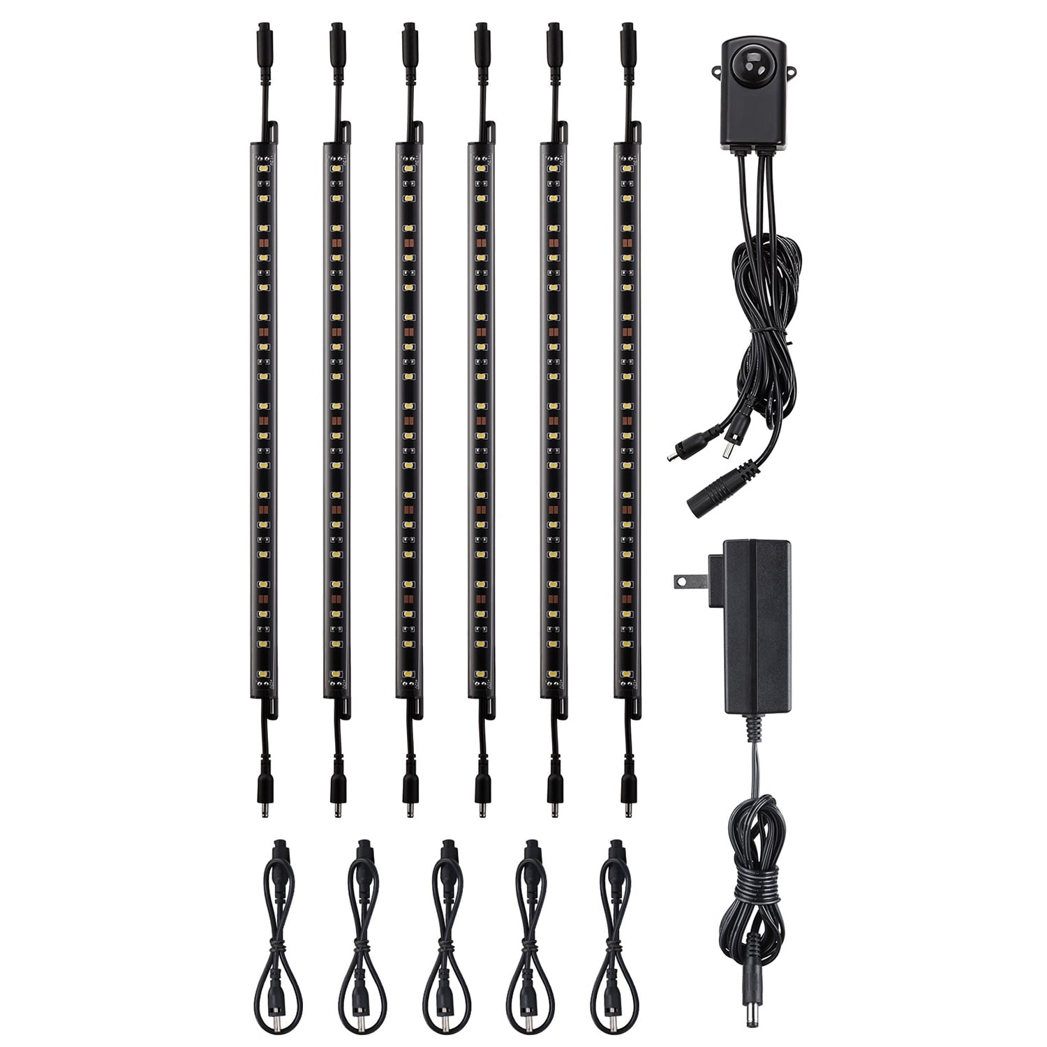 LED Safe Lighting Kit, (6) 12 Inch Linkable Light Bars + Motion Sensor ...