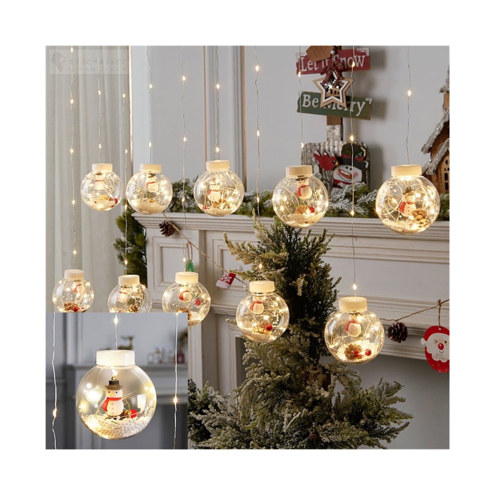 LED Santa Claus Felt String Lights Xmas LED Fairy String Lights Tree ...