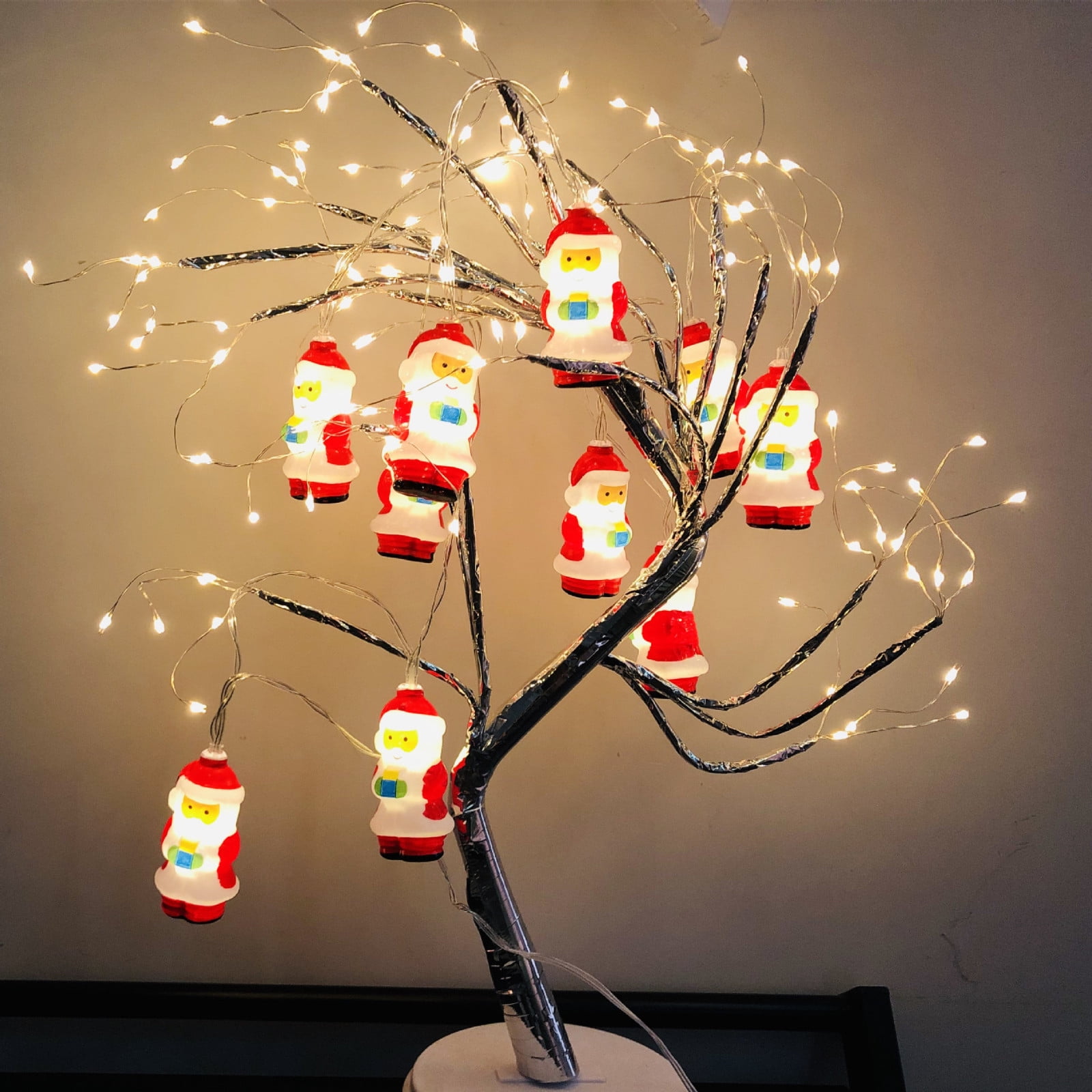 LED Santa Claus Lamp Christmas Ornaments Sets Strings Christmas Tree ...