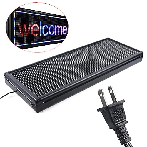 LED Scrolling Sign, 3-color 40''×15'' Programmable Scrolling Message Display Board, Message LED ...