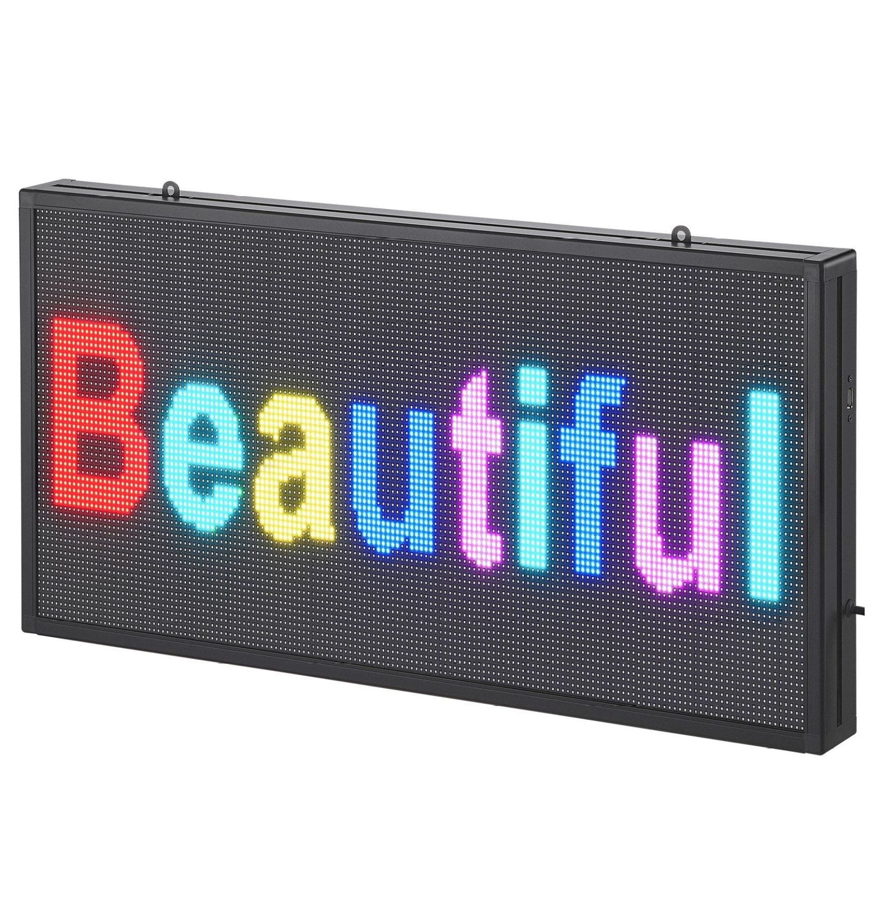 LED Scrolling Sign P5 Full Color Programmable Display - 27"x14" WiFi ...