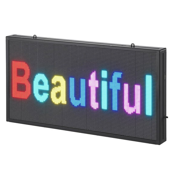 LED Scrolling Sign P5 Full Color Programmable Display - 27"x14" WiFi ...