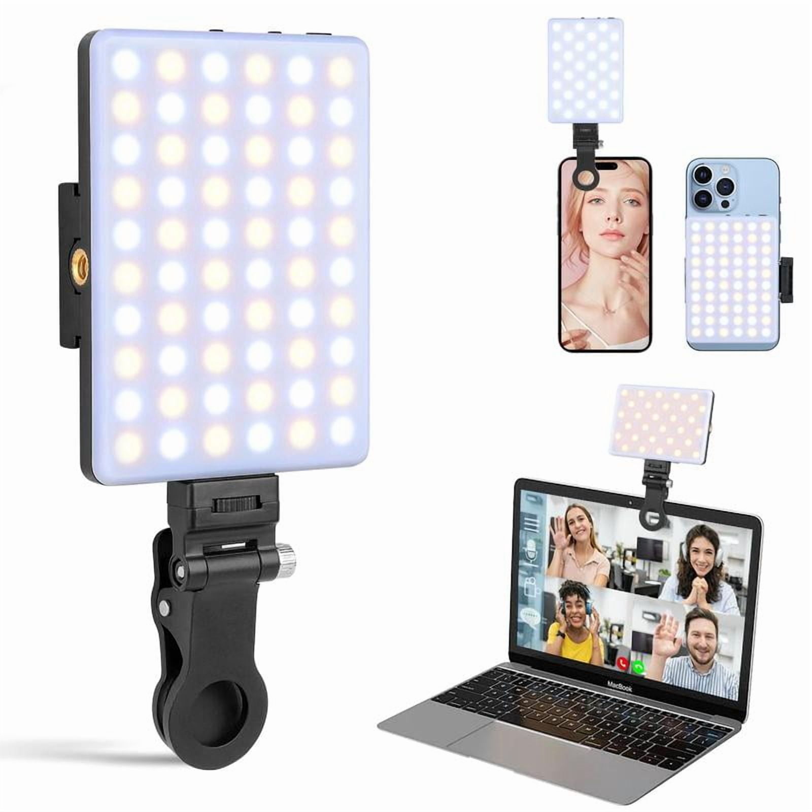 LED Selfie Light - 60 LED 3000mAh Rechargeable Phone Fill Light, 3 ...
