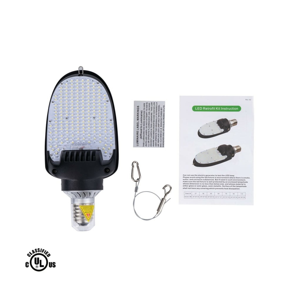 LED Shoebox Retrofit Kit 115W, Rotatable, E39 Mogul Base, UL DLC Listed ...