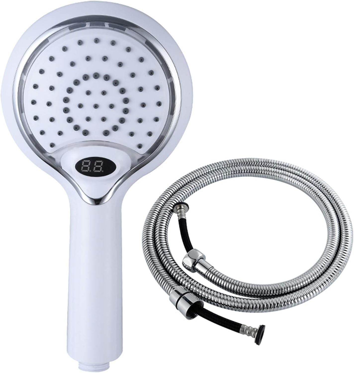 LED Shower Head with Temperature Display and Hose, Rainfall 3 Colors ...