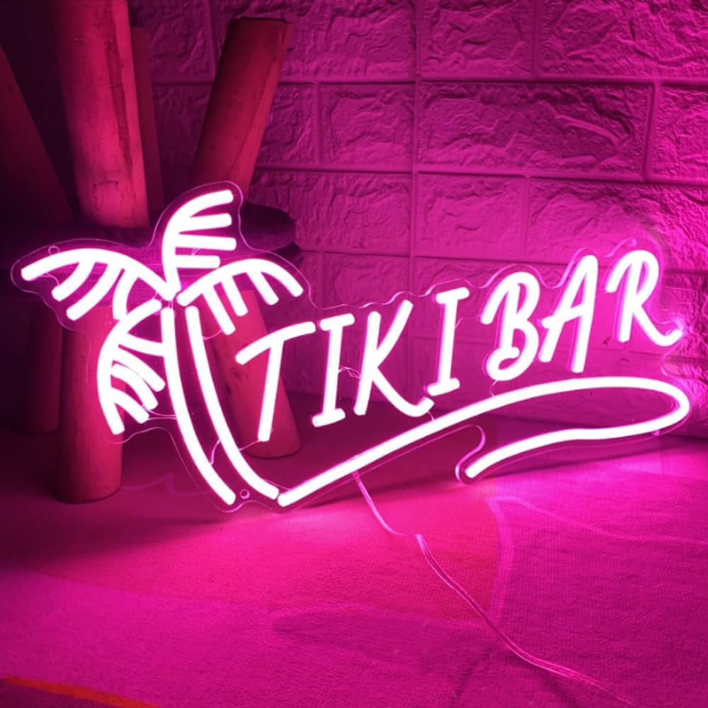 LED Sign Bar Neon Signs Drinks Led Lights Tiki Bar Wall Decorative ...