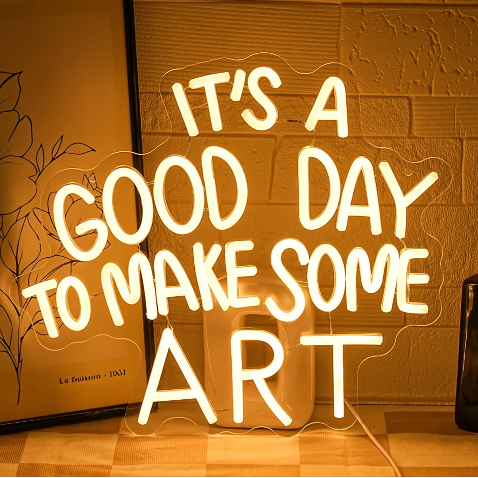 [LED Sign] Dimmable Warm White LED Sign - USB-Powered Motivational ...