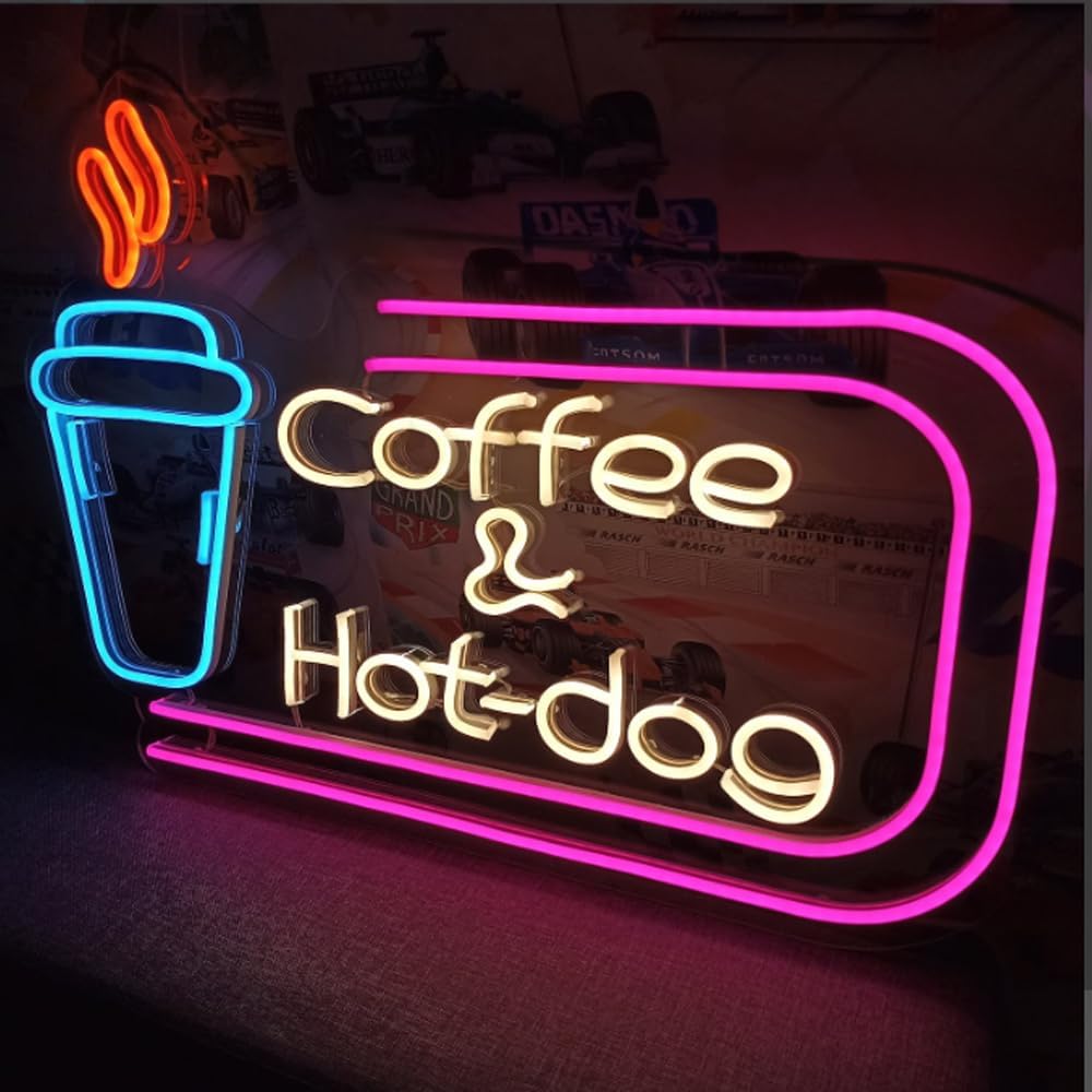 LED Sign Snack Neon Signs Food Led Lights Shop Wall Decorative Popcorn ...
