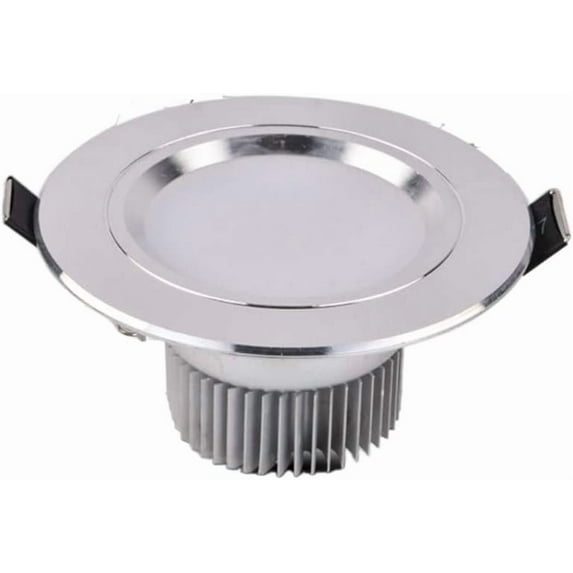 LED Silver Edge Recessed Ceiling Downlight, Ultra-Bright 6000K Round ...