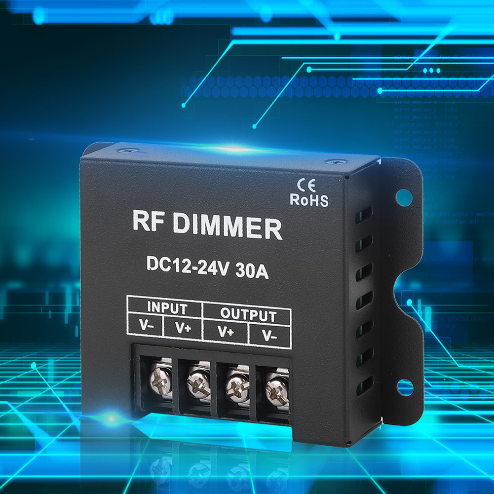 LED Single Color Stepless Dimming RF Dimmer with 3 Keys Wireless Remote ...