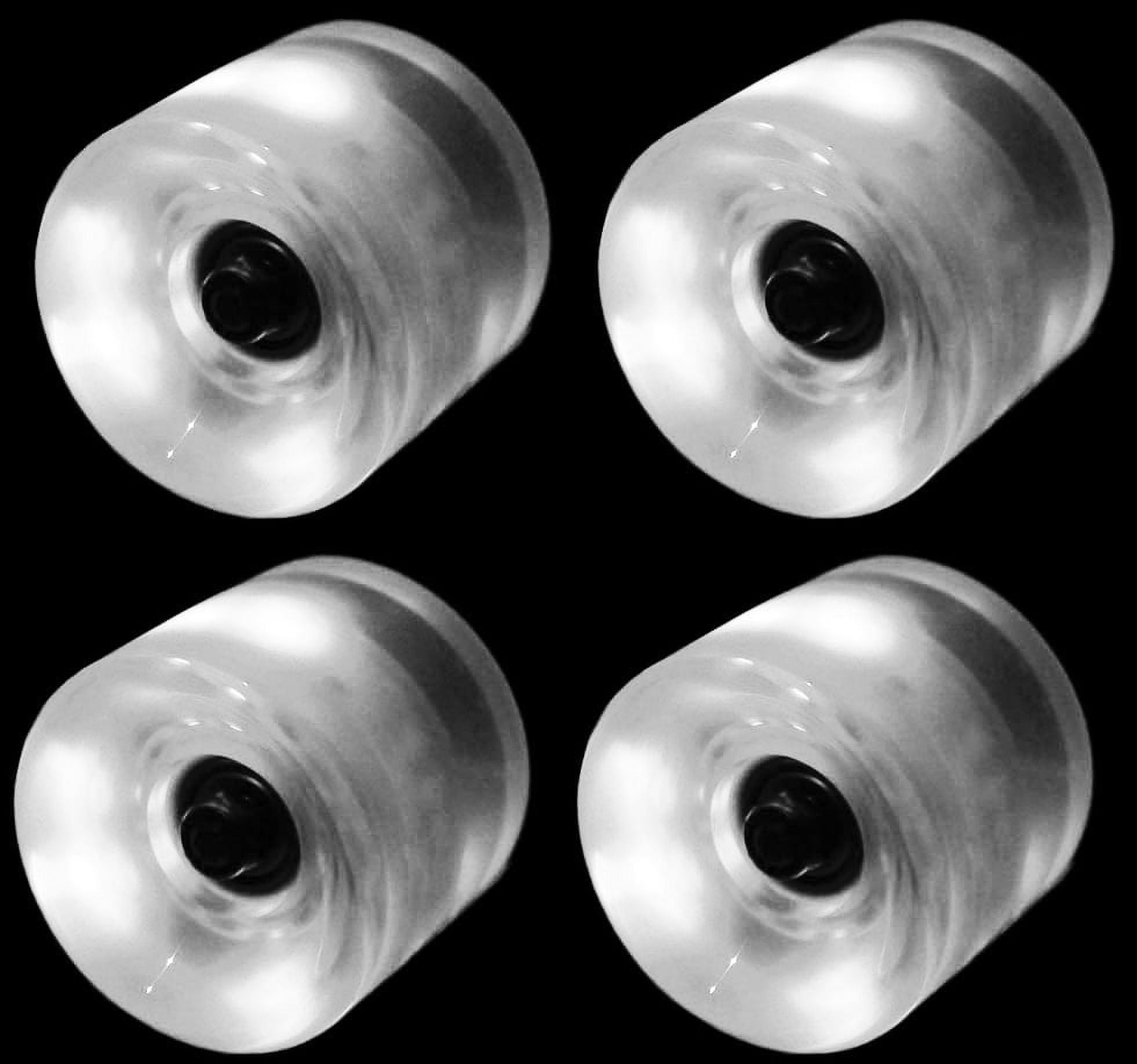 LED Skateboard Wheels 65MM WHITE Glow Cruiser Longboard LIGHTS +ABEC 9 ...
