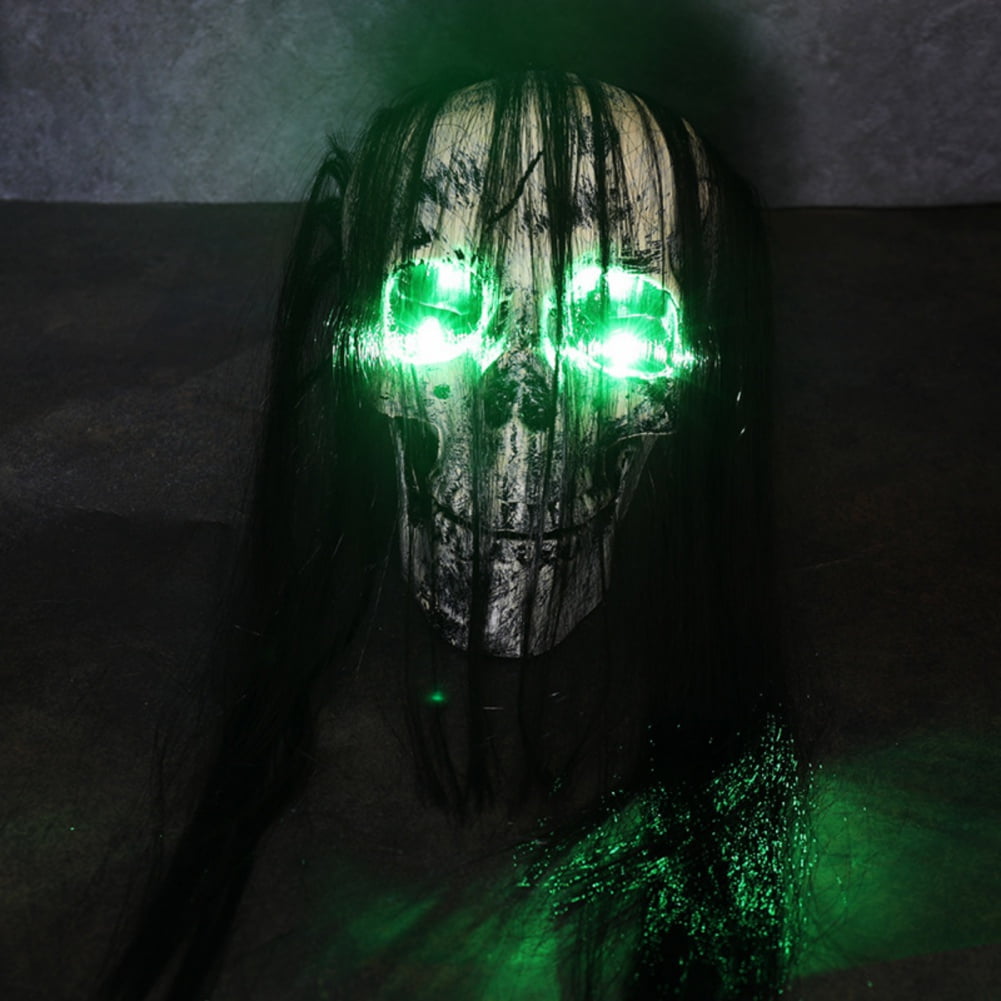 LED Skull Statue Light Life Size Human Skull with LED Light Up Eyes ...