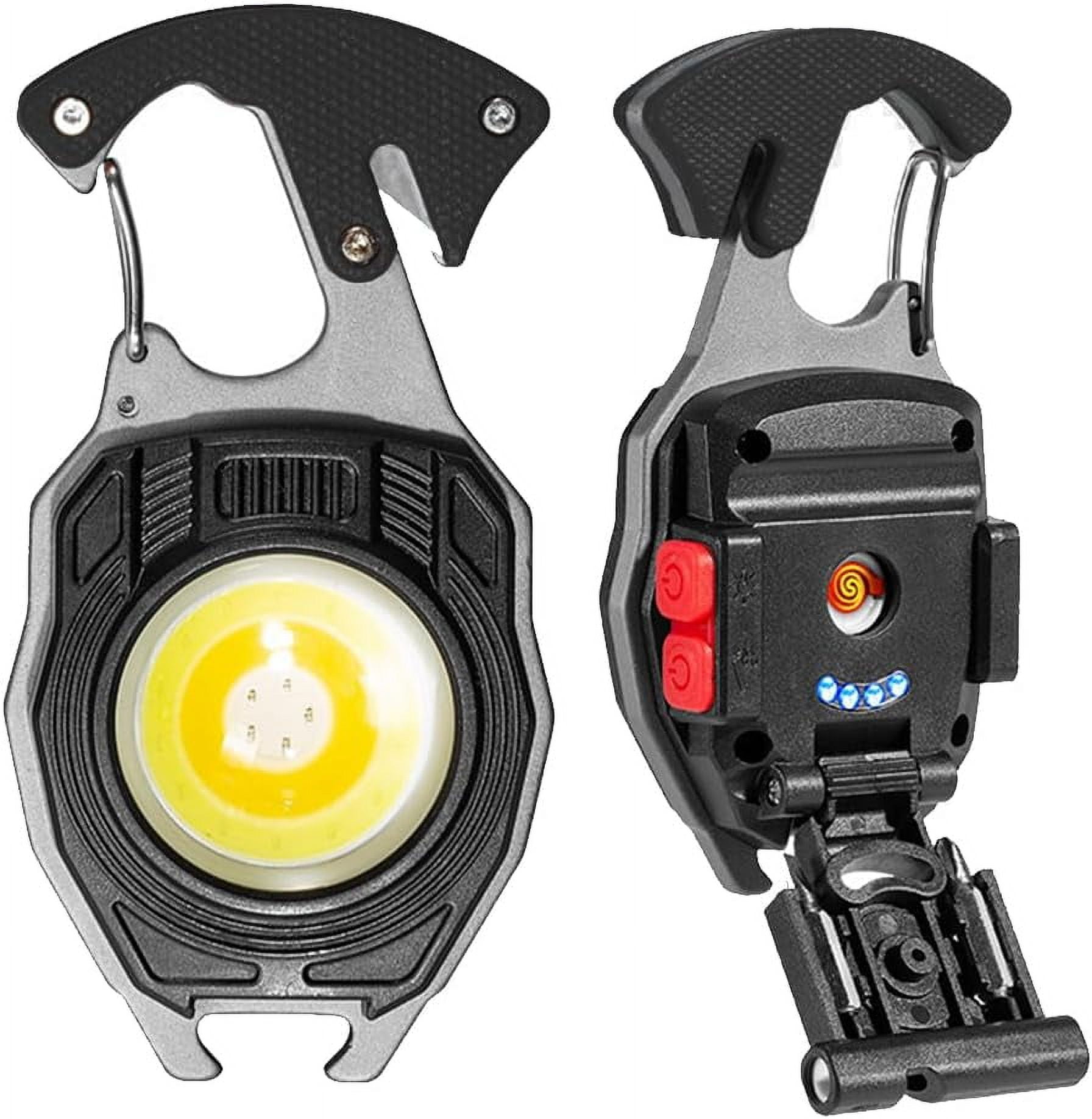 LED Small Flashlight Multitool, Rechargeable Keychain Light, COB Multi ...