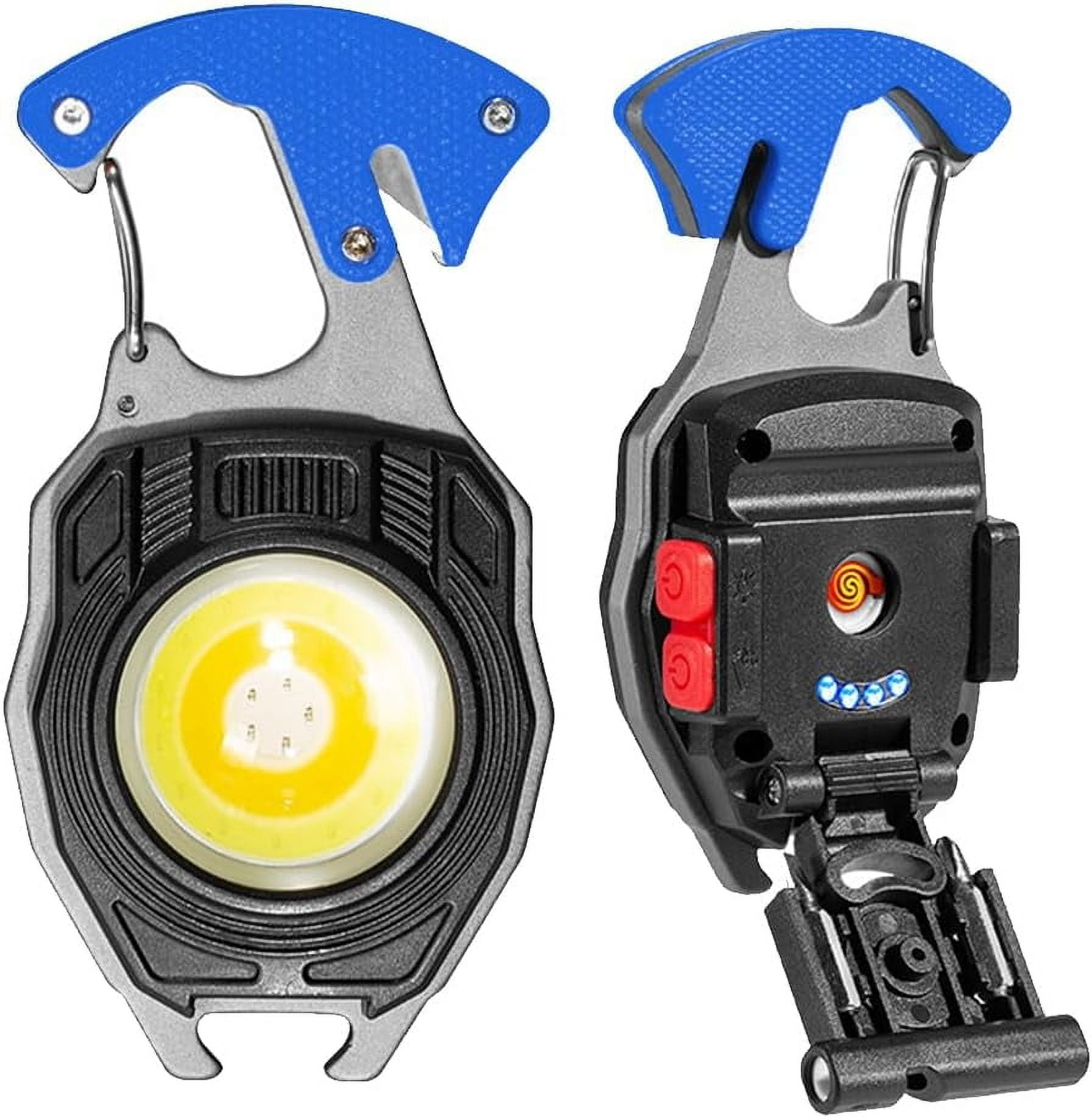 LED Small Flashlight Multitool, Rechargeable Keychain Light, COB Multi ...
