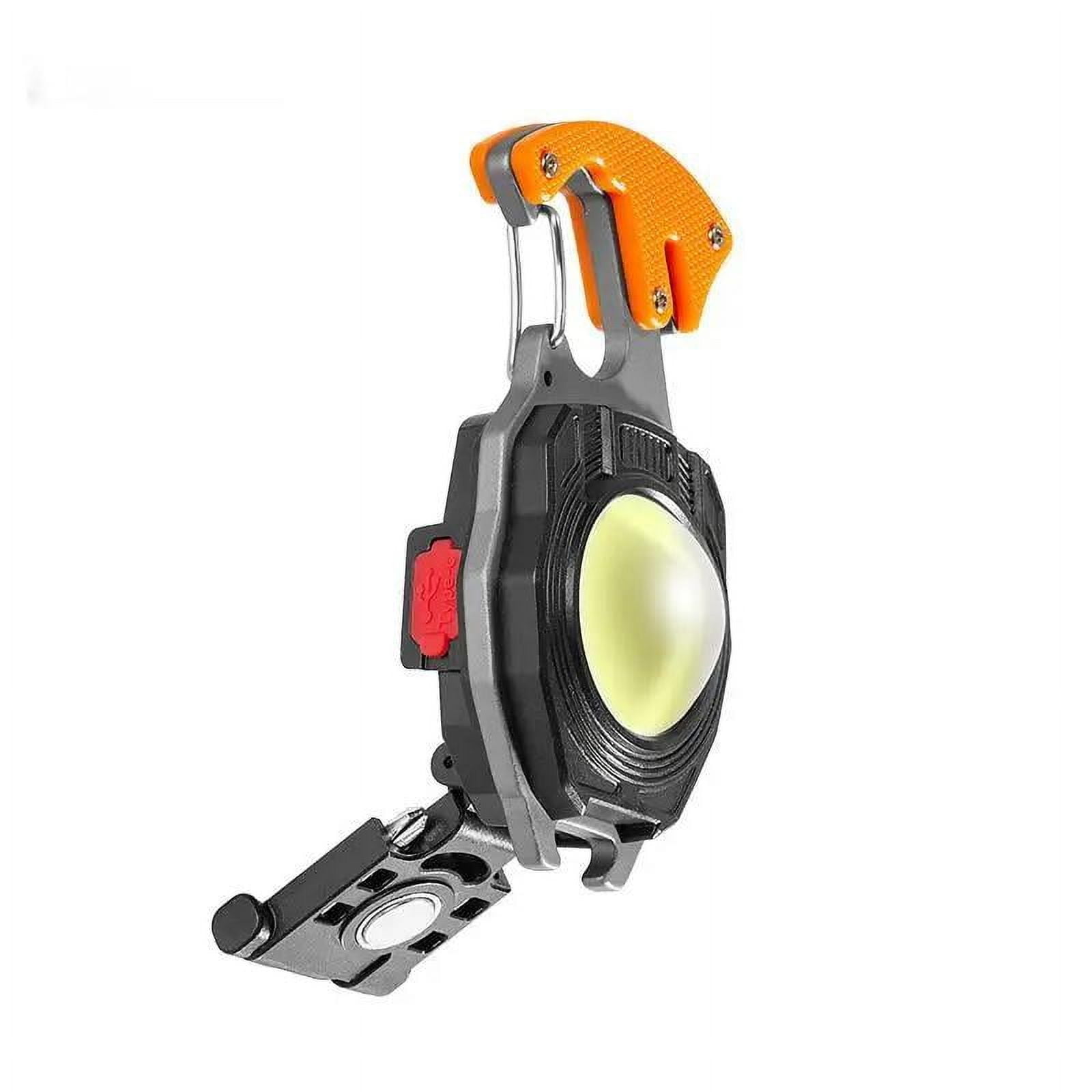 LED Small Flashlight Multitool, Rechargeable Keychain Light, COB Multi ...