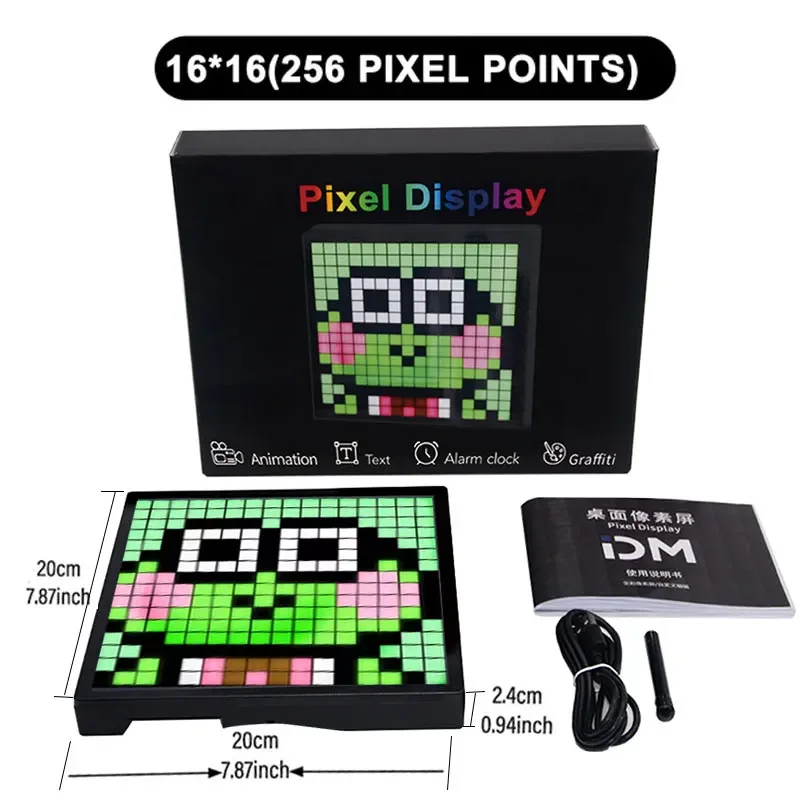 LED Smart Pixel Display Night Light Smart APP Control RGB Programmable ...