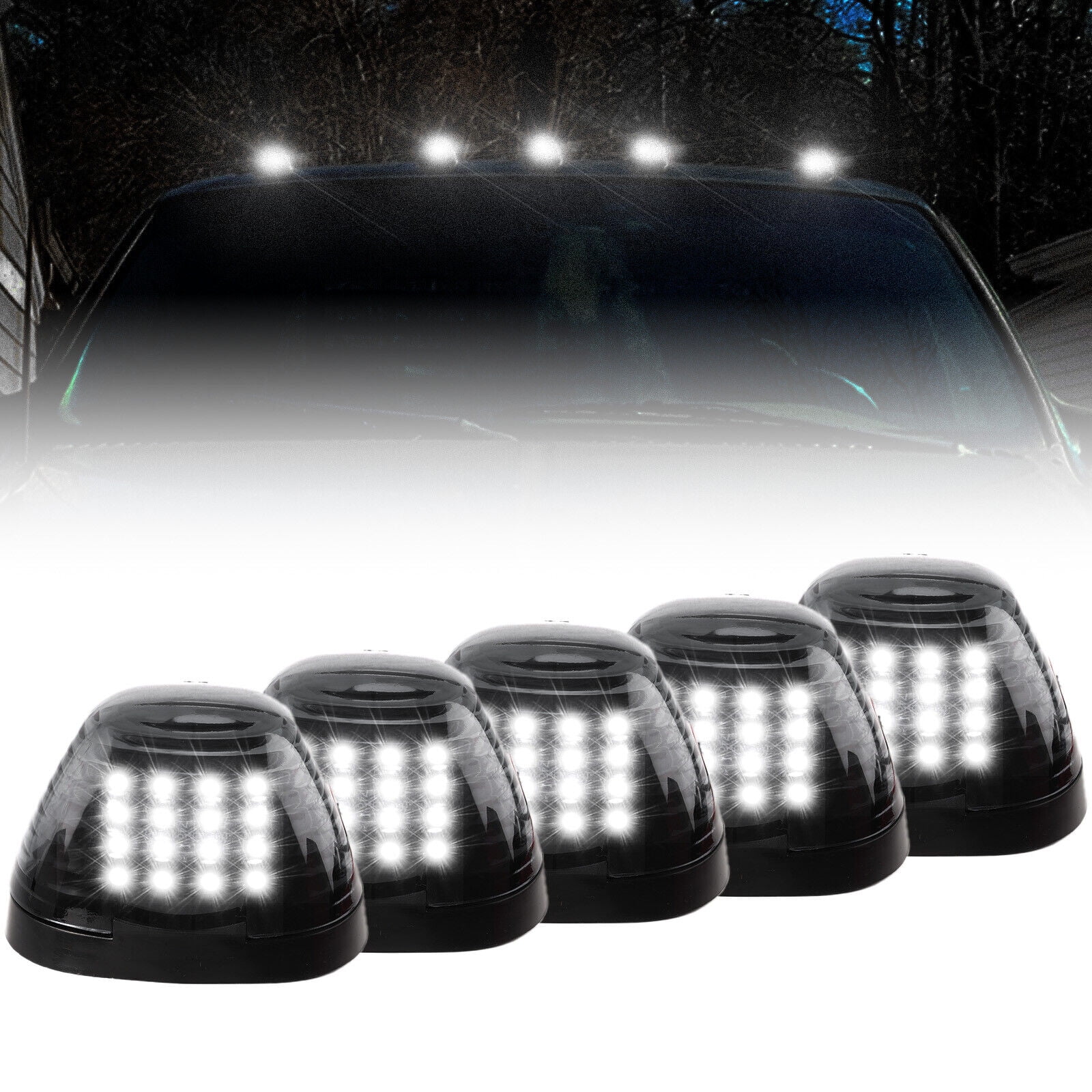 AUTOXBERT LED Smoked Cab Roof Marker Lights Kit for Ford F250 F350 F450 ...