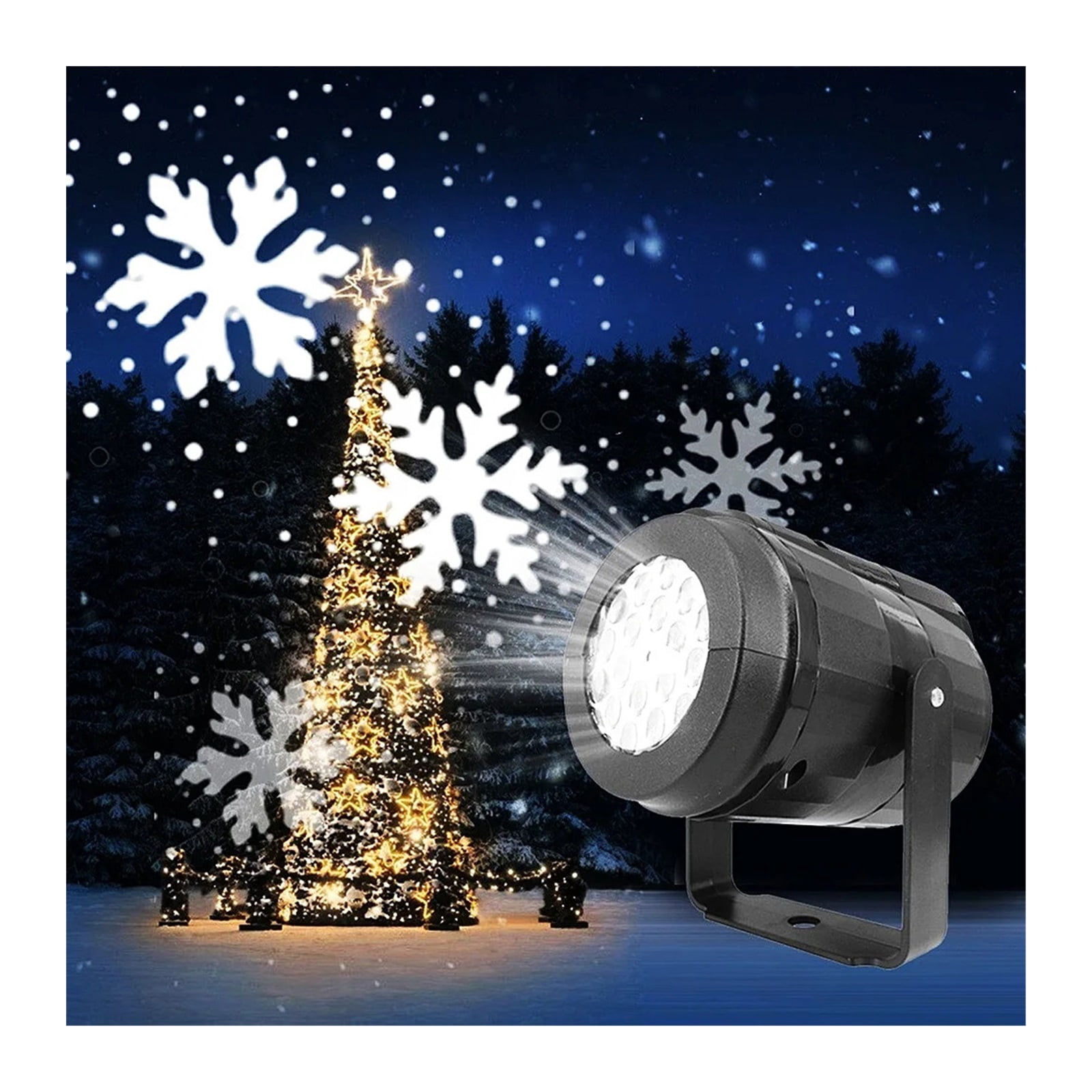 LED Snowflake Projector Holiday Lights Christmas Project Outdoor Lamp ...