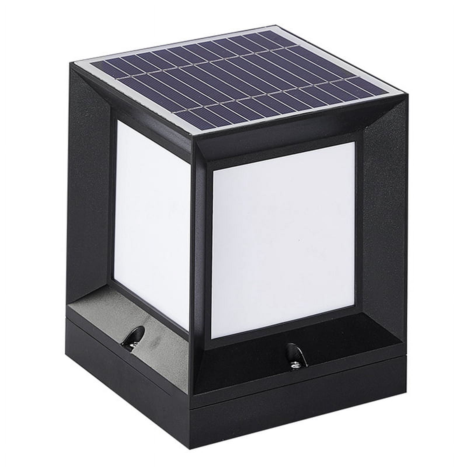 LED Solar Column Headlight Solar Powered Pillar Lamp Outdoor Waterproof ...