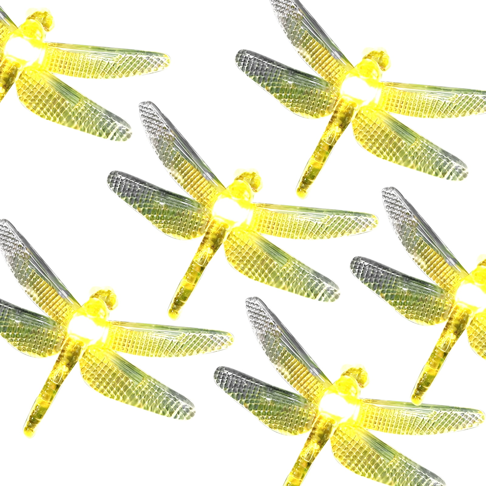 LED Solar Dragonfly String Lights, Outdoor Patio Garden Decor with NiMH ...
