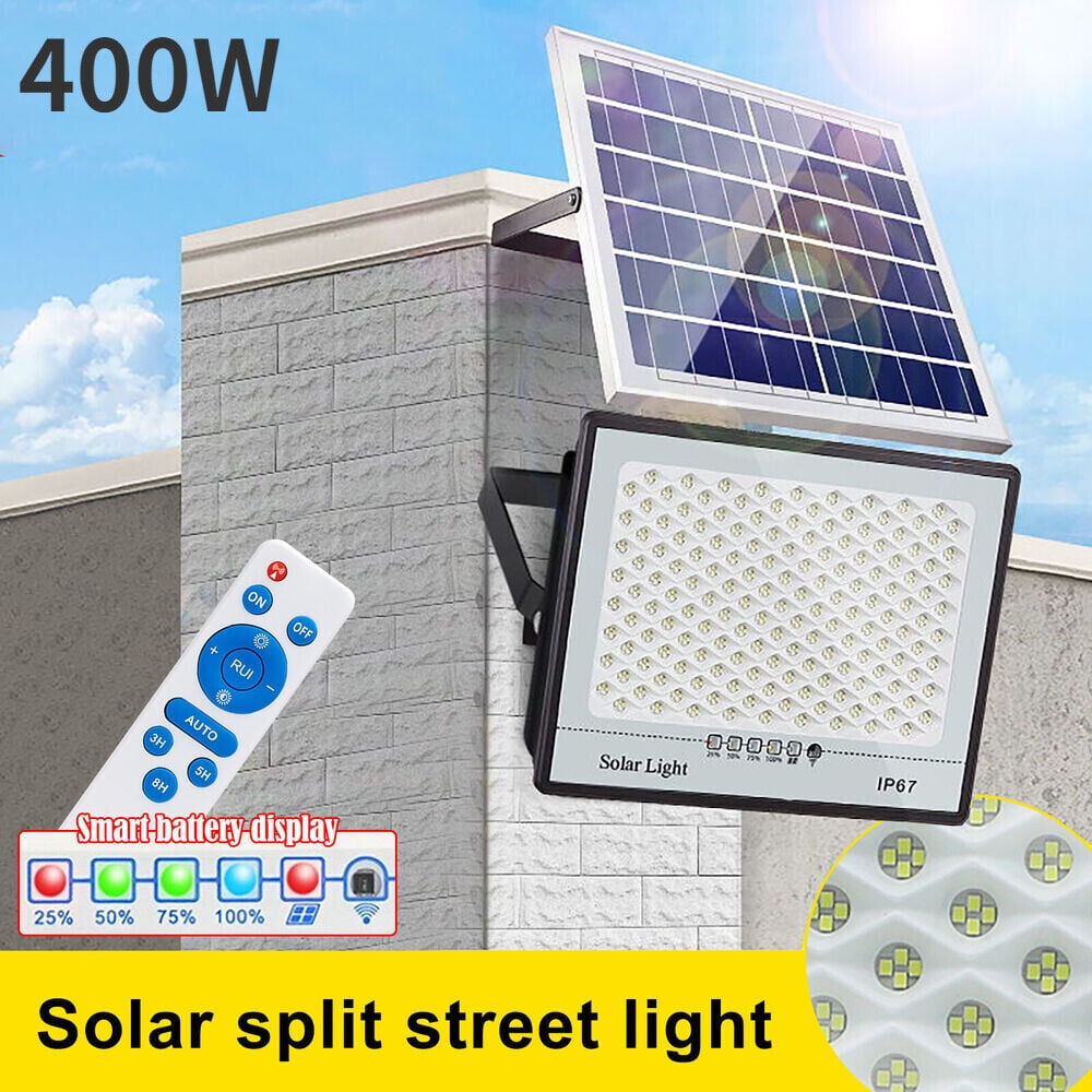 LED Solar Flood Light Security Spot Yard Outdoor Street Wall Lamp Remote Control - Walmart.com