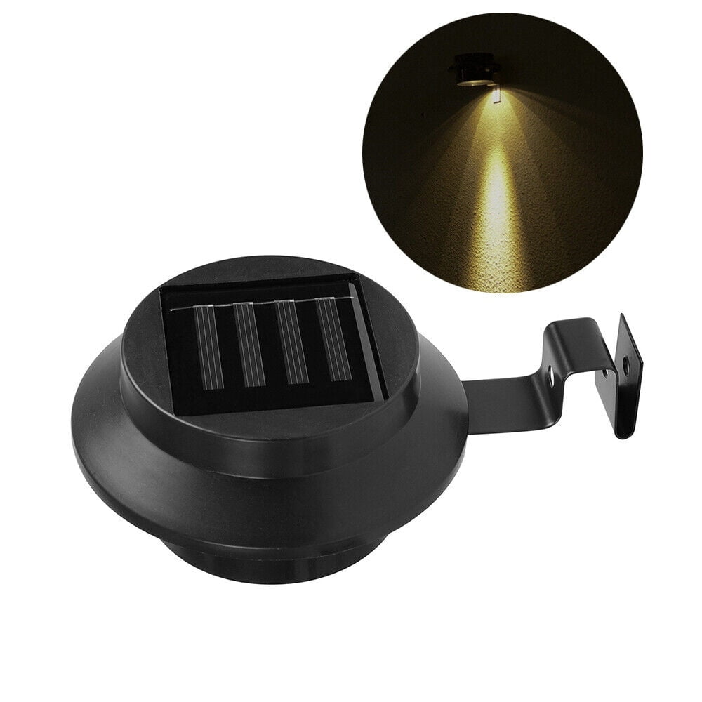 LED Solar Gutter Lights 3LED Wall Light for Outdoor Garden Pathway ...
